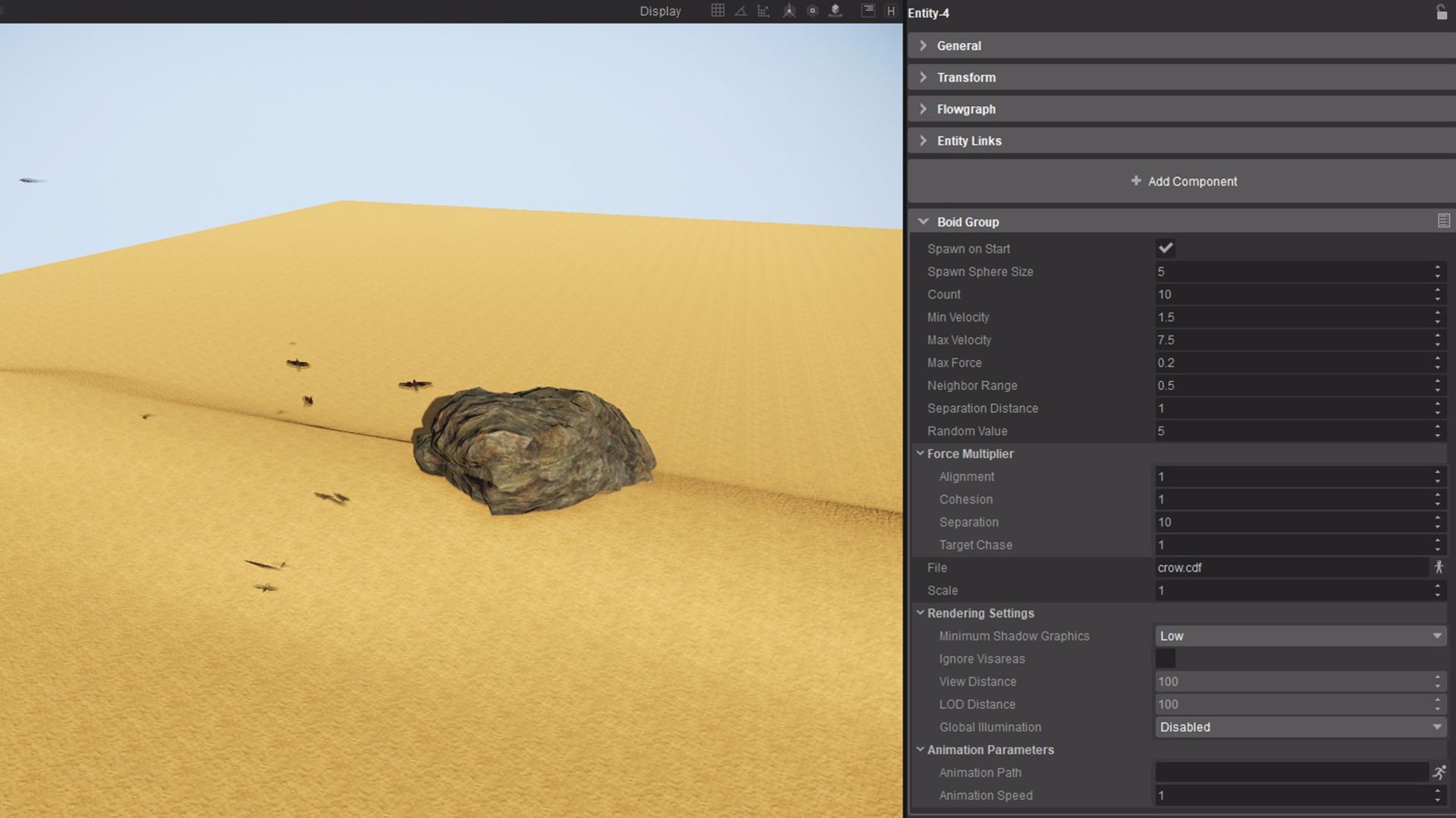 CRYENGINE | Asset Database: Simple Boid System - Plugin for CRYENGINE