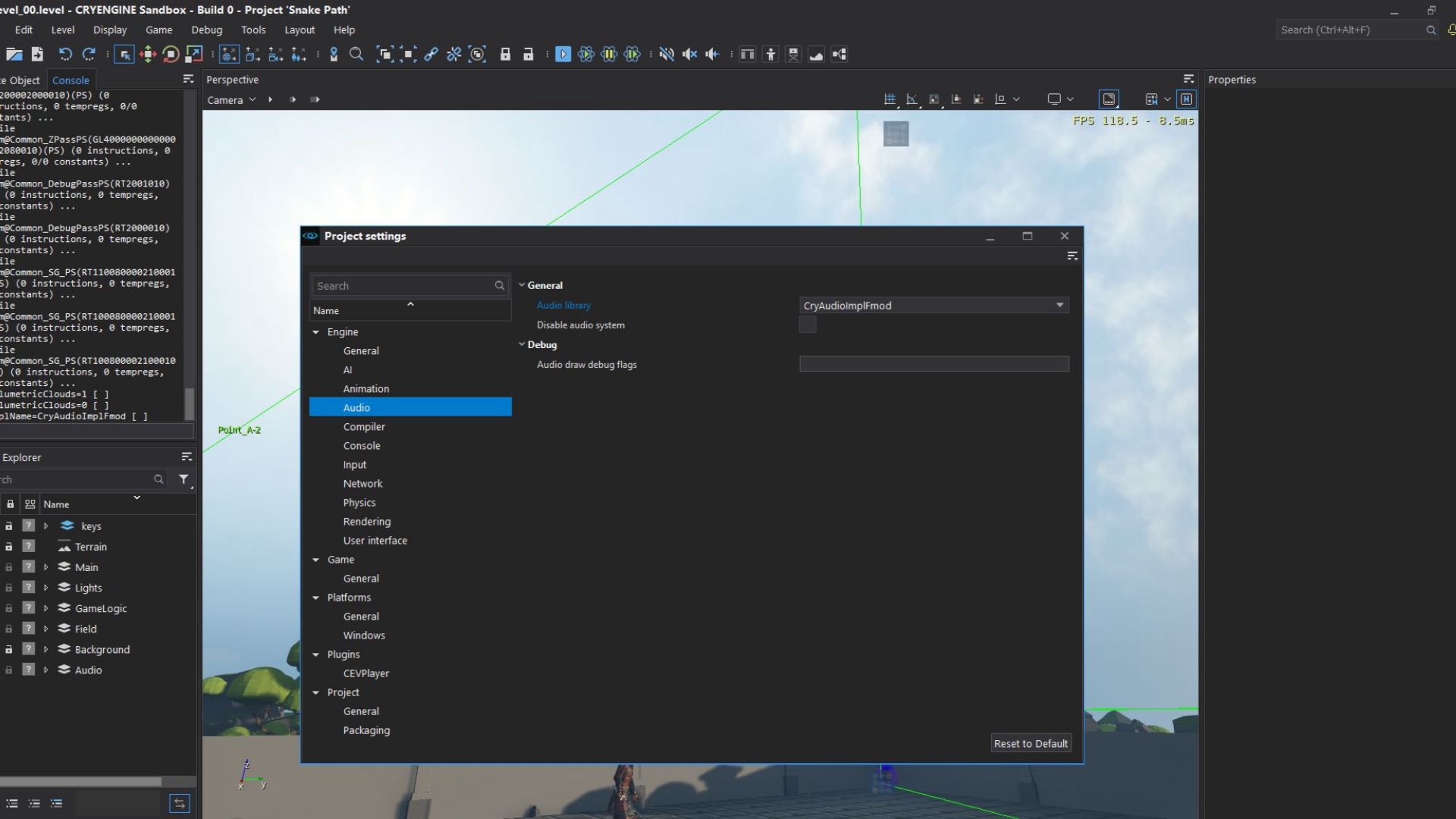 CRYENGINE | Asset Database: CEVProjectSettings