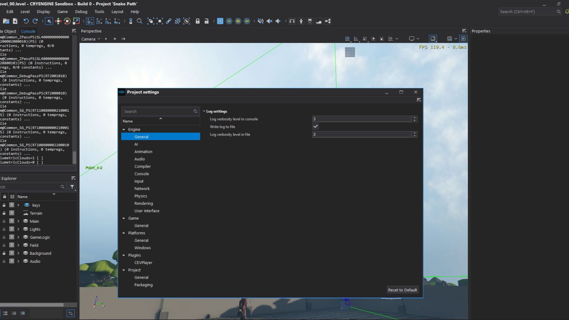 CRYENGINE | Asset Database: CEVProjectSettings